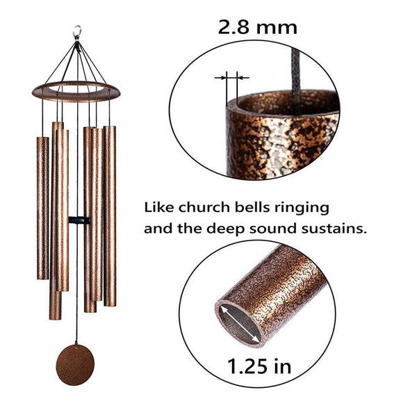 Large Deep Tone Wind Chimes - Etsy