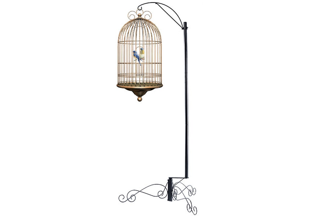 HOHIYA 61 Inch Bird Cage Stand Shepherd Hook Hanging for Pet ...