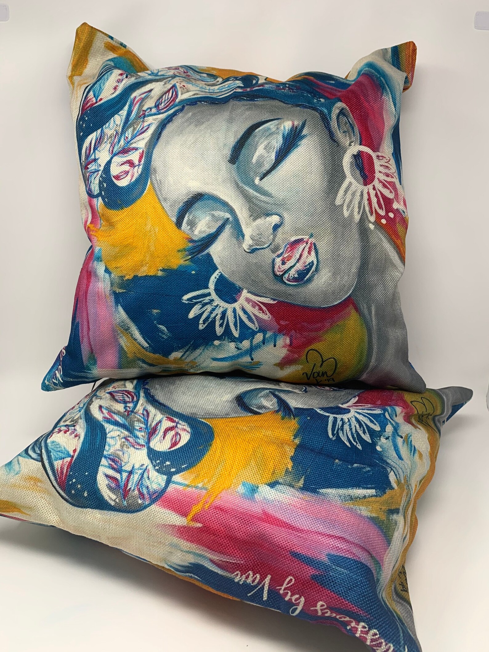 Artsy Colorful Throw Pillow - Etsy