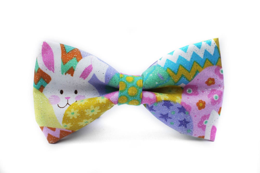 Easter Bunny Bow Tie, Handmade Springtime Bowtie - Etsy
