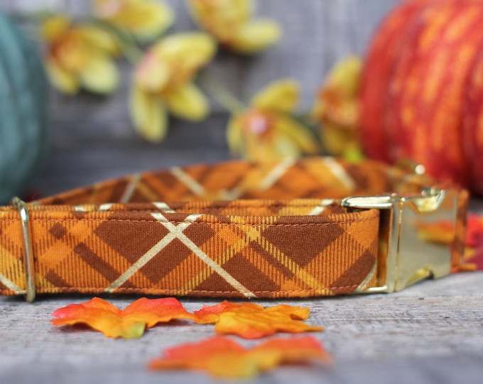 Autumn Plaid Dog Collar, Fall Dog Collar, Southwest Collar, Female Dog ...
