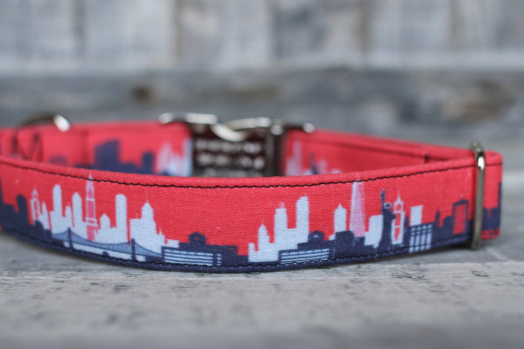 New York Skyline Dog Collar, Football Dog Collar, Sports Pet Collar ...