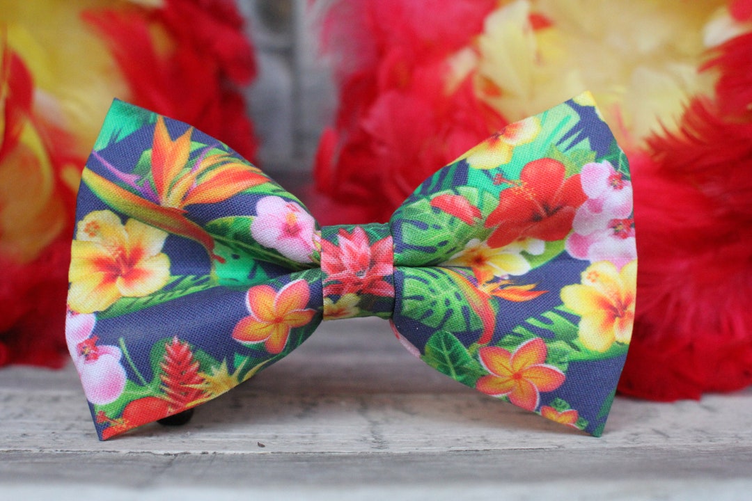 Navy Floral Bow Tie, Hawaiian, Formal Bow Tie, Bow Tie for Wedding ...