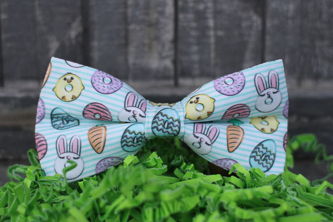 Easter Bow Tie, Bunny Bowtie, Spring Bowtie, Easter Egg Bow, Dog Bow ...