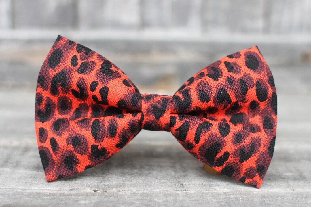 Red Leopard Bow Tie | Mens Wedding Bowtie | Toddler Bow Tie | Boys Bow ...