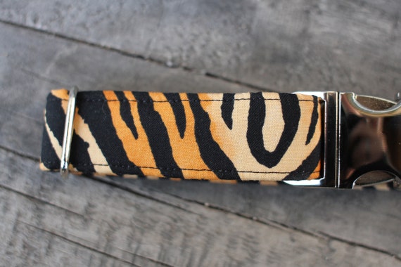 Tiger Dog Collar Female Dog Collar Fabric Dog Collar Pet | Etsy