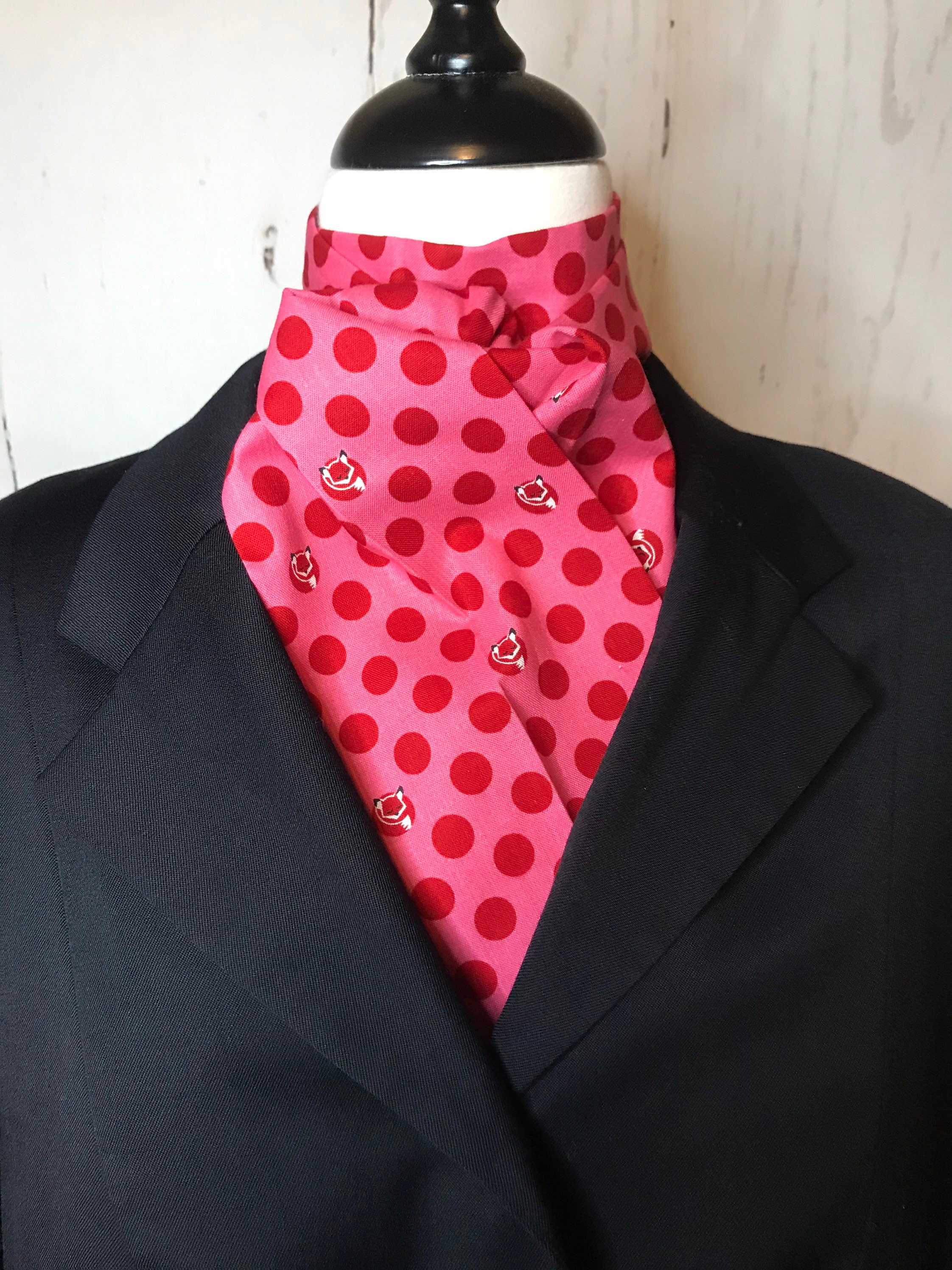 Four Fold Stock Tie Foxhunting Traditional Stock Tie Horse - Etsy UK