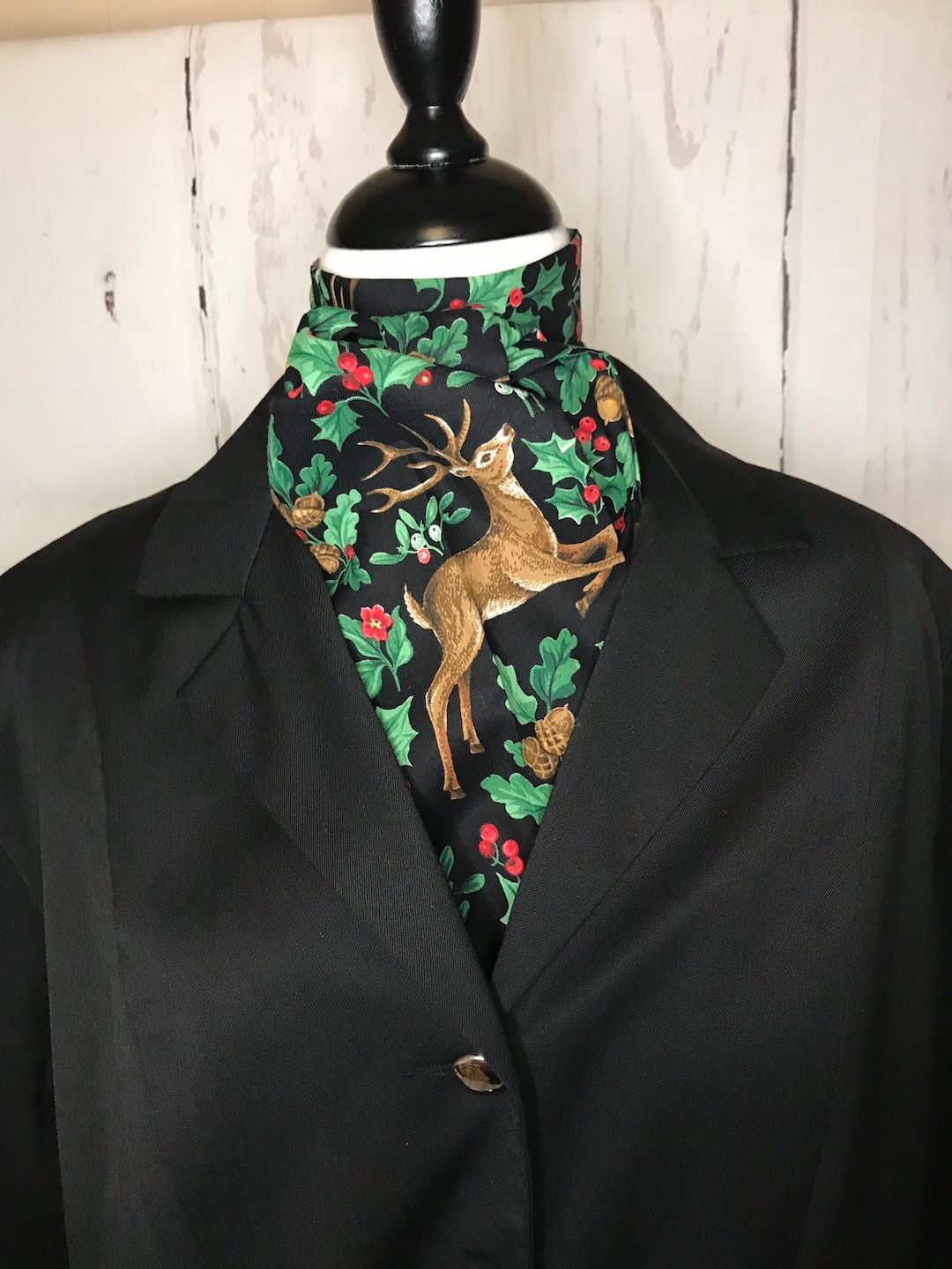 Four Fold Stock Tie, Foxhunting Traditional Stock Tie, Vintage Cotton ...