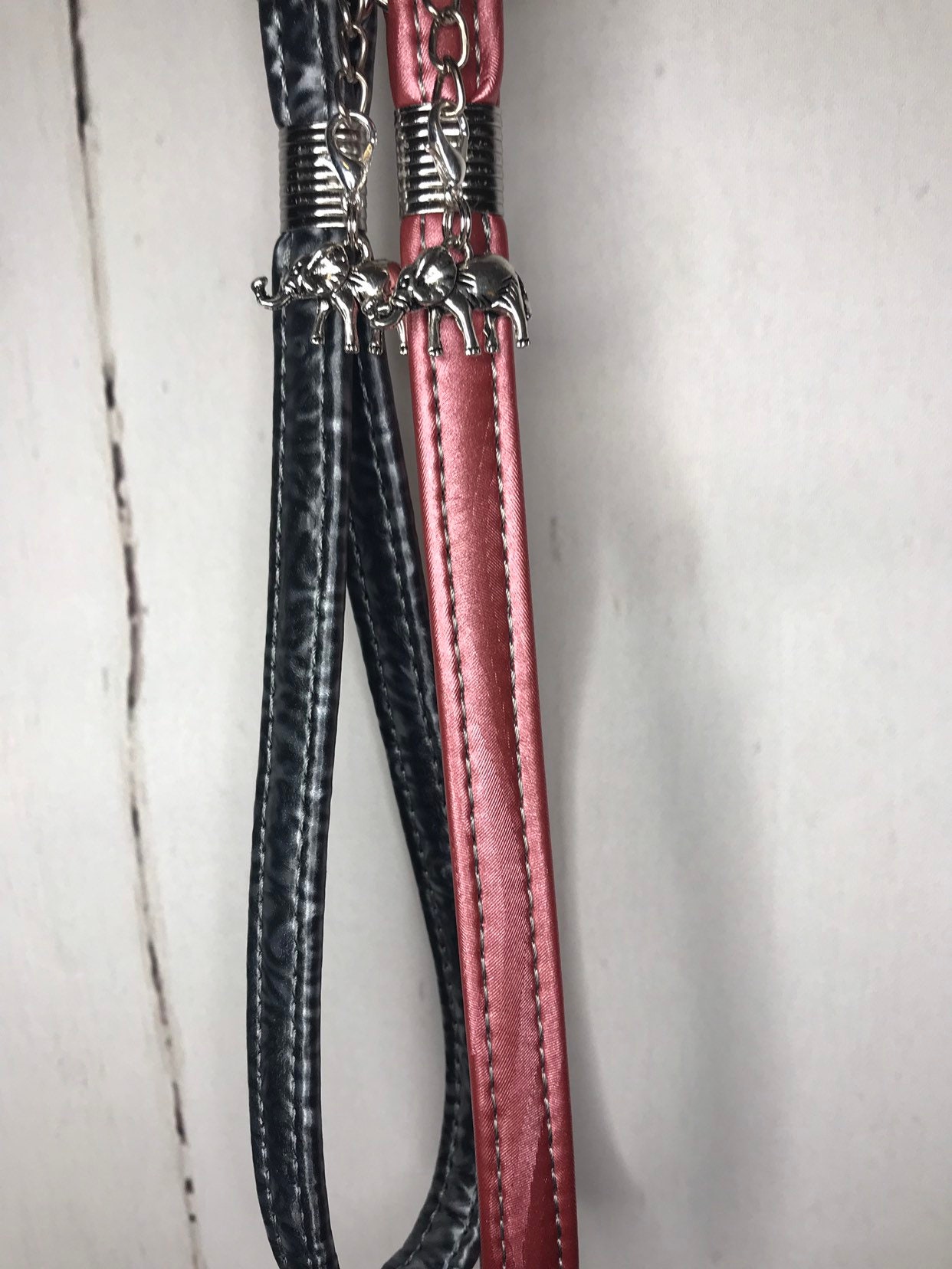 Silver Keychain With Faux Leather or Vinyl Wristlet and Silver - Etsy