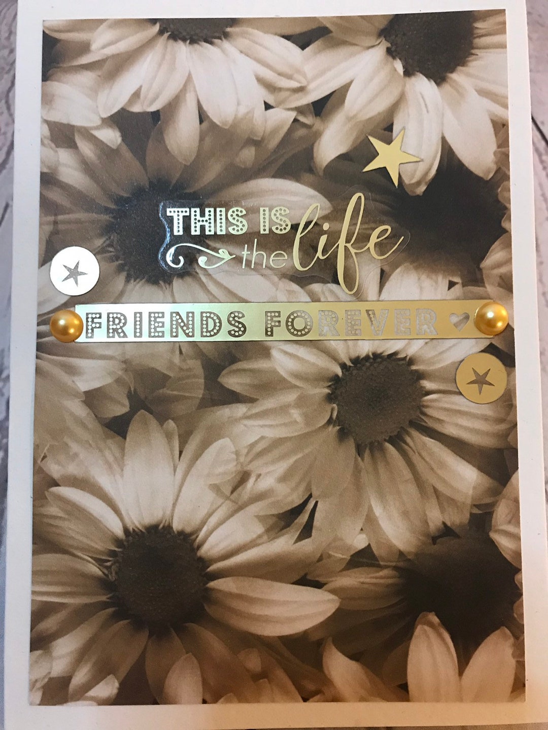 Handmade Friendship Encouragement Thankful Card 5 X 7 Cream - Etsy