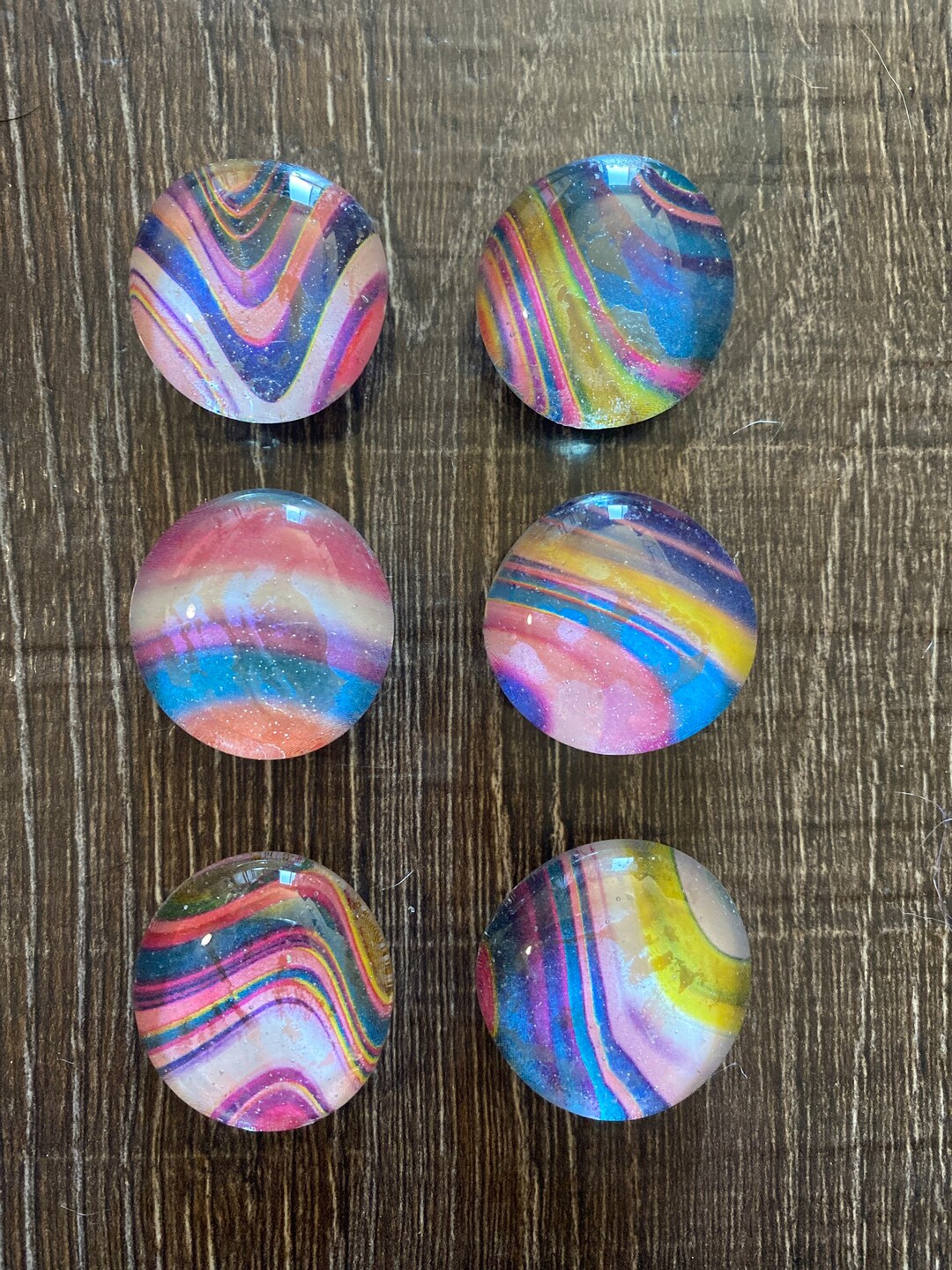 Galaxy Glass Magnets Set of 6 - Etsy