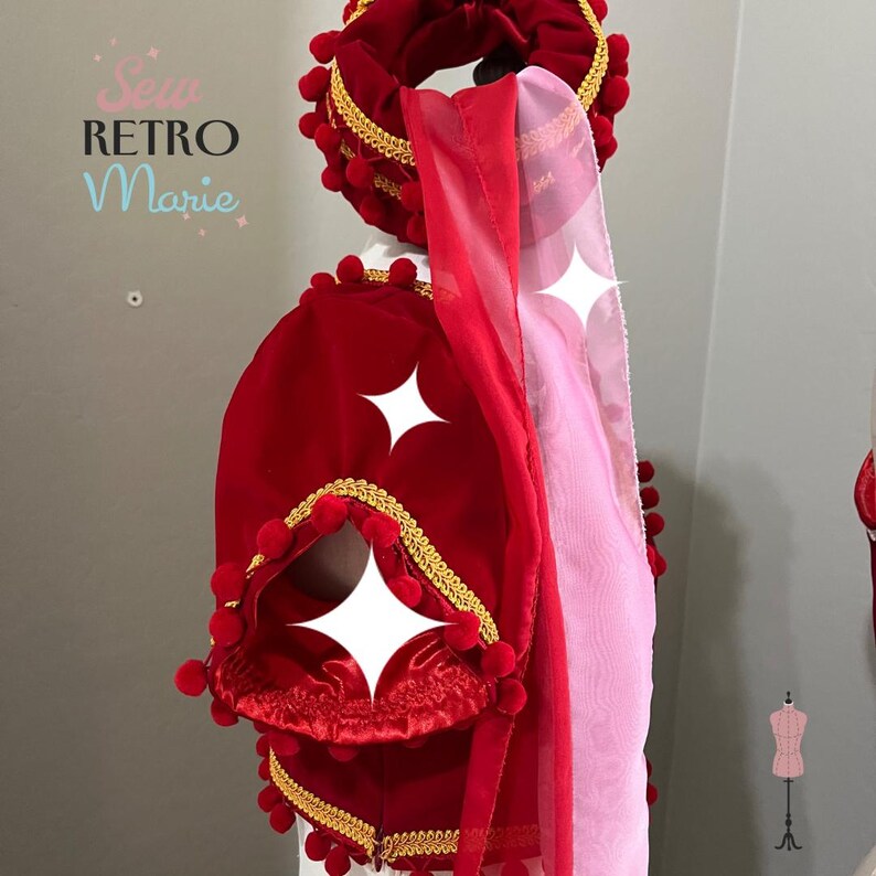 Red Genie Suit Princess Costume or Jeannie Costume by Sew Retro Marie ...