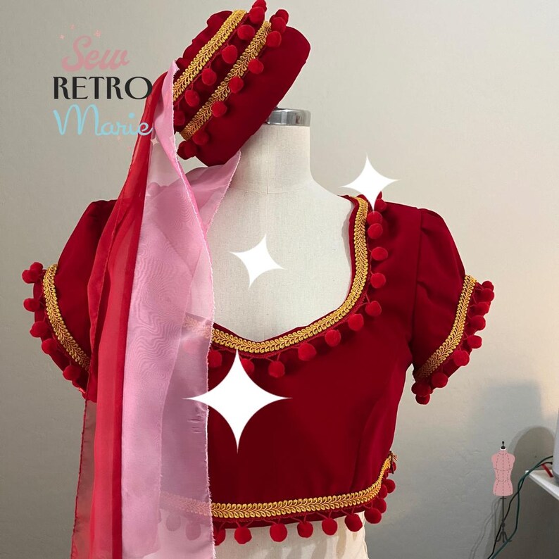Red Genie Suit Princess Costume or Jeannie Costume by Sew Retro Marie ...