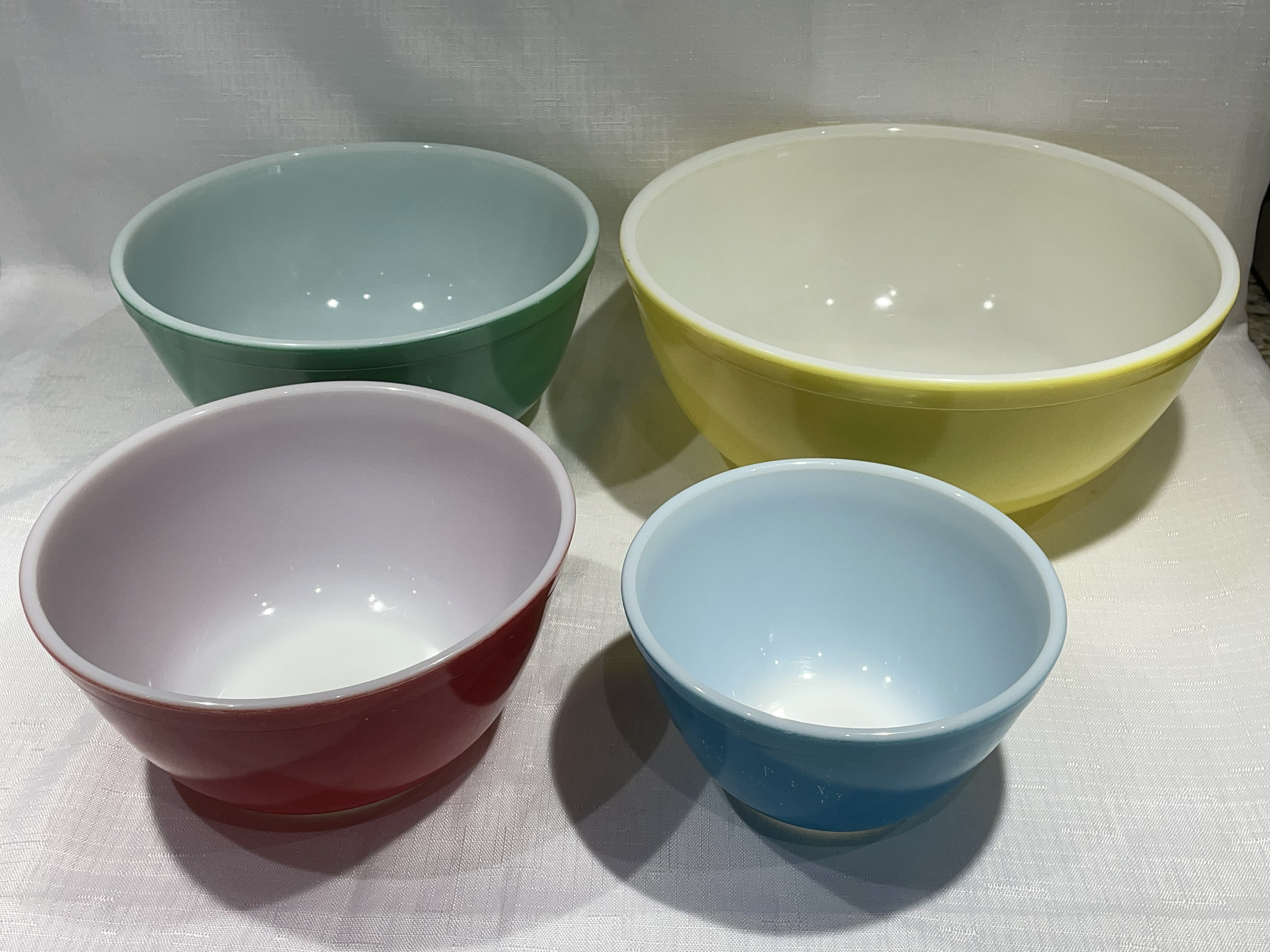 Vintage 1960s PYREX Primary Colors Nesting Mixing Bowls Complete Set of ...