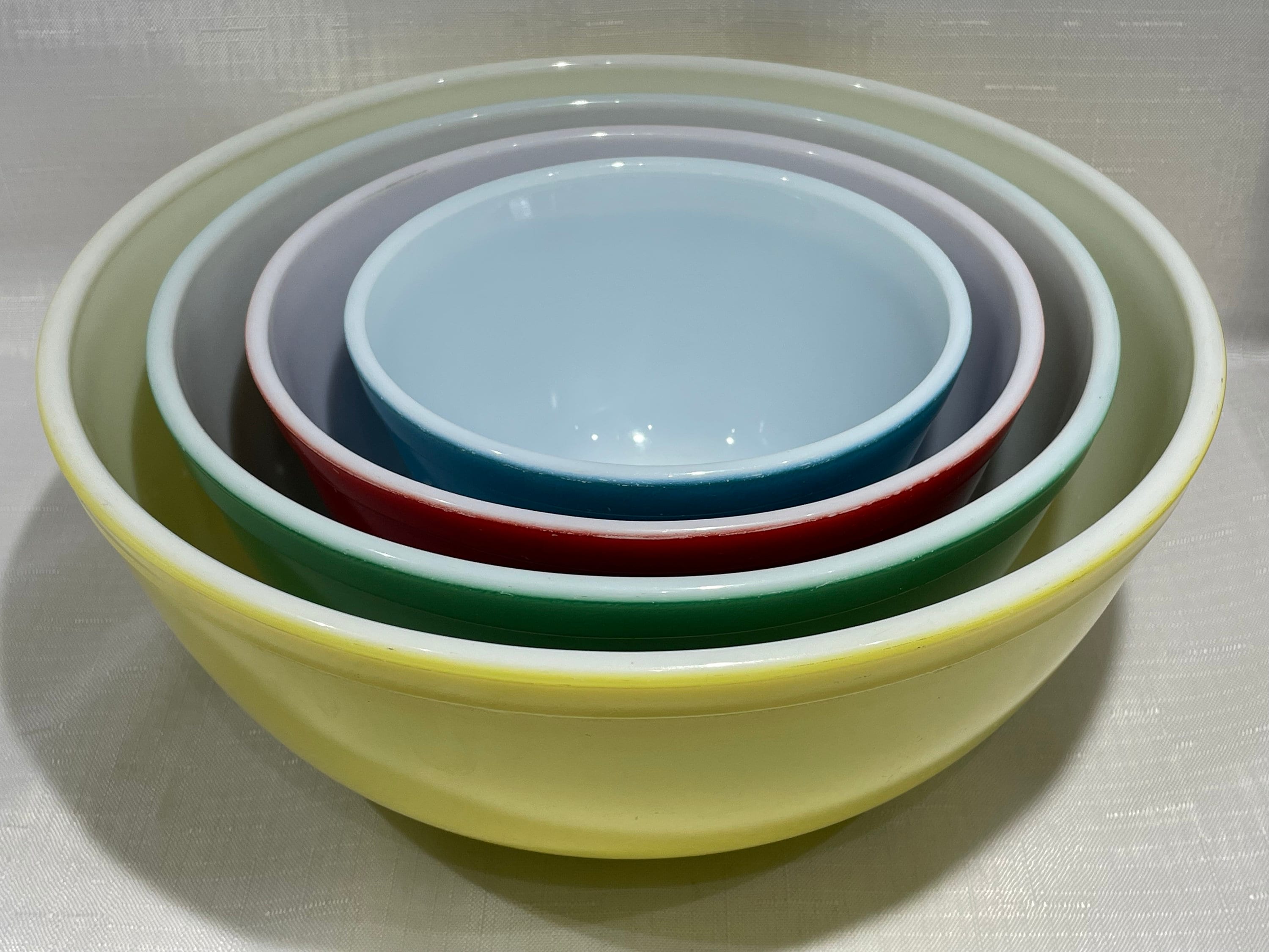 Vintage 1960s PYREX Primary Colors Nesting Mixing Bowls Complete Set of ...