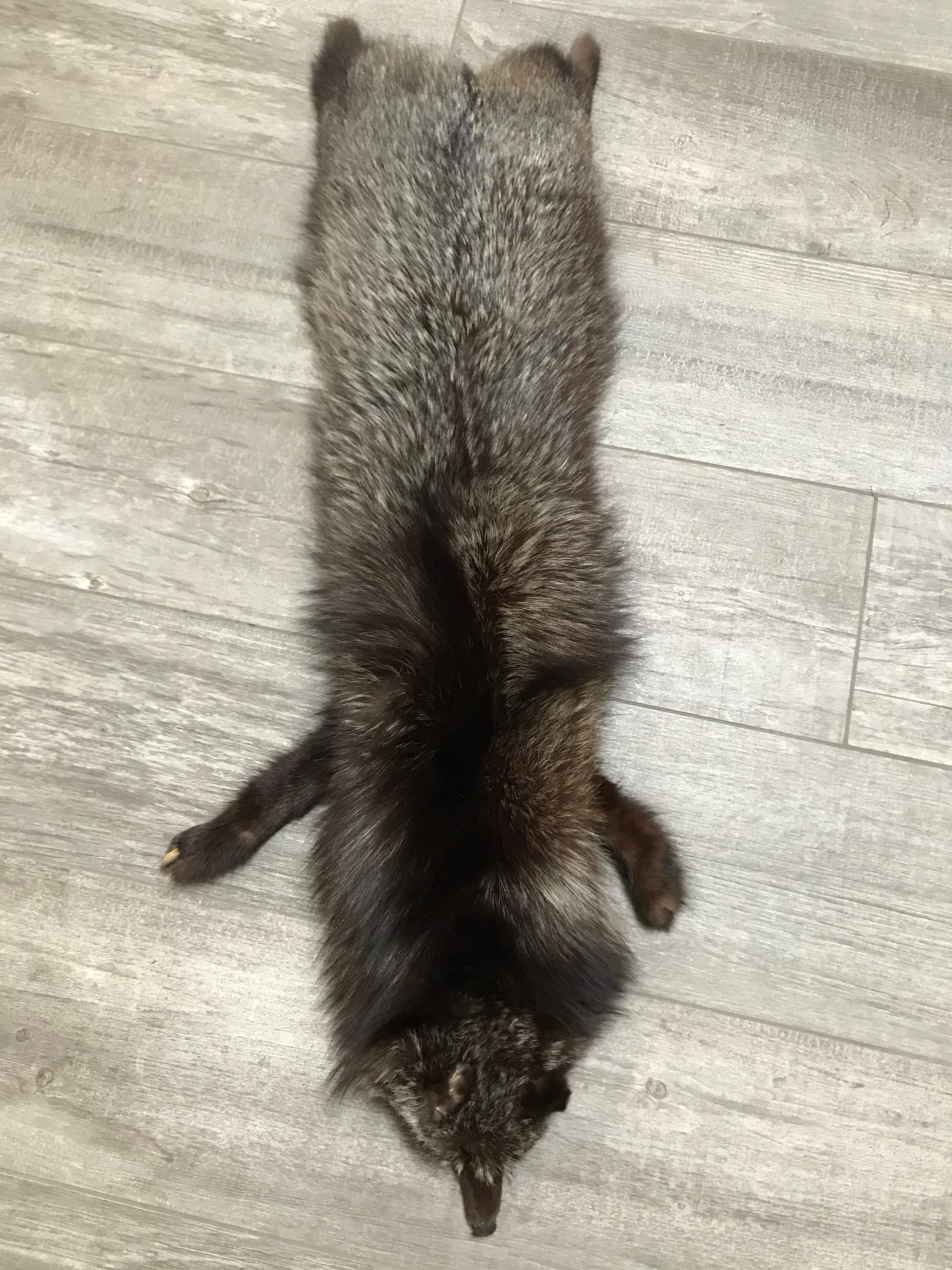 Fox Fur Pelt Authentic SILVER FOX Fur Shawl Wrap Cape Scarf - Etsy