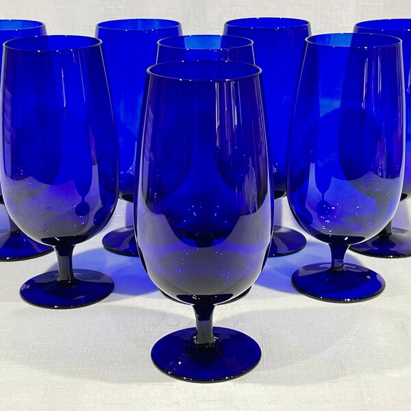 Blue Water Goblet - Etsy