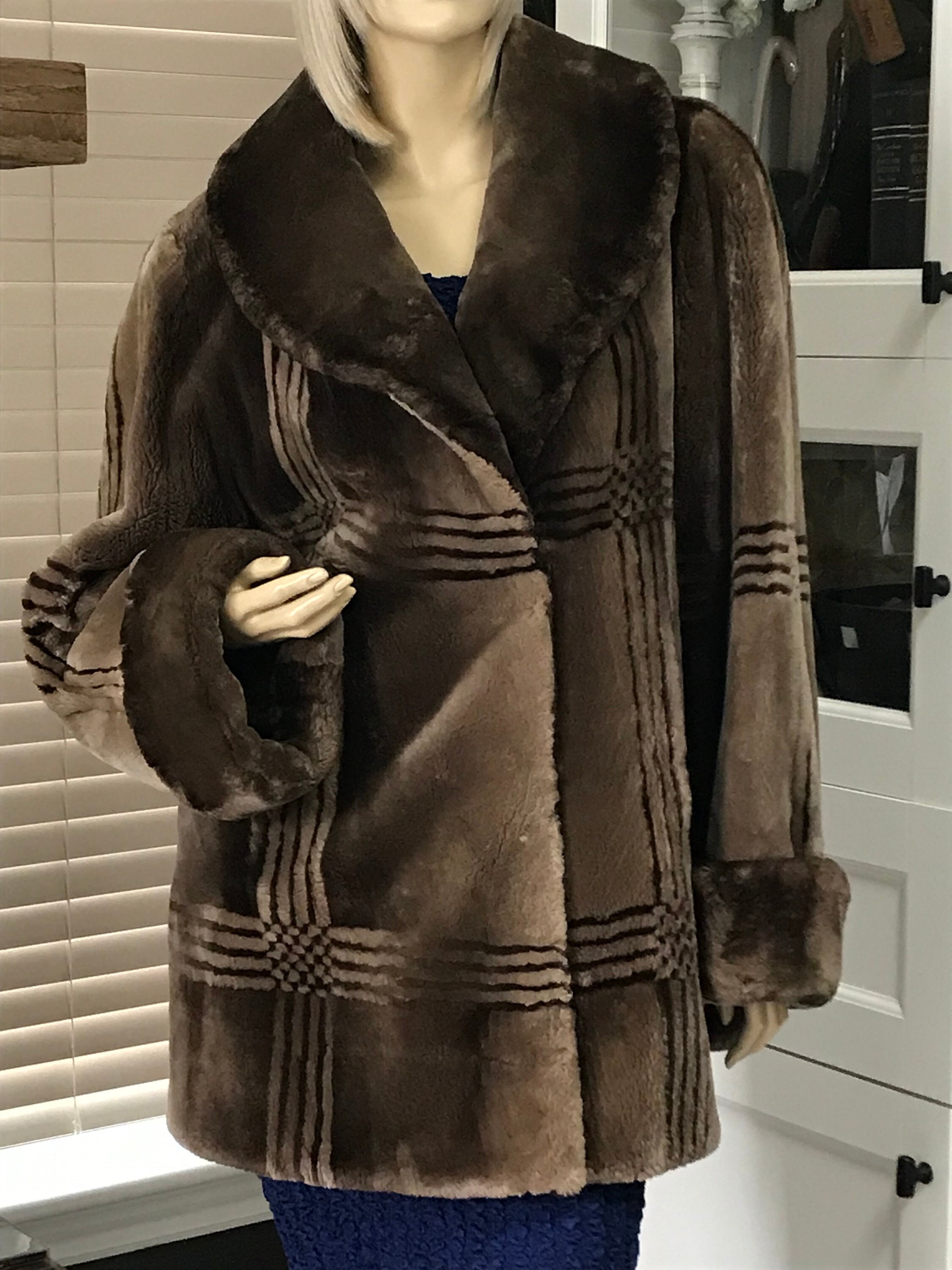 Women Beautiful Brown Sheared Beaver Fur 3/4 Coat Sz. 14 - Etsy