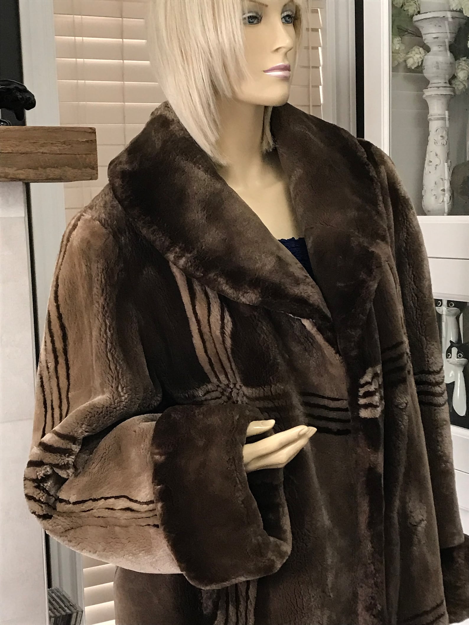 Women Beautiful Brown Sheared Beaver Fur 3/4 Coat Sz. 14 - Etsy