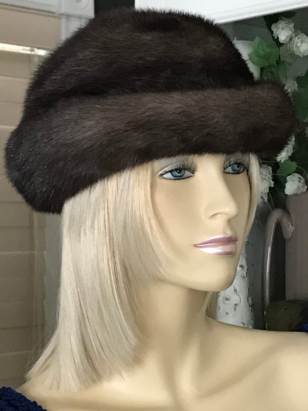 Women Gorgeous Dark Grey Mink Fur Hat Small - Etsy