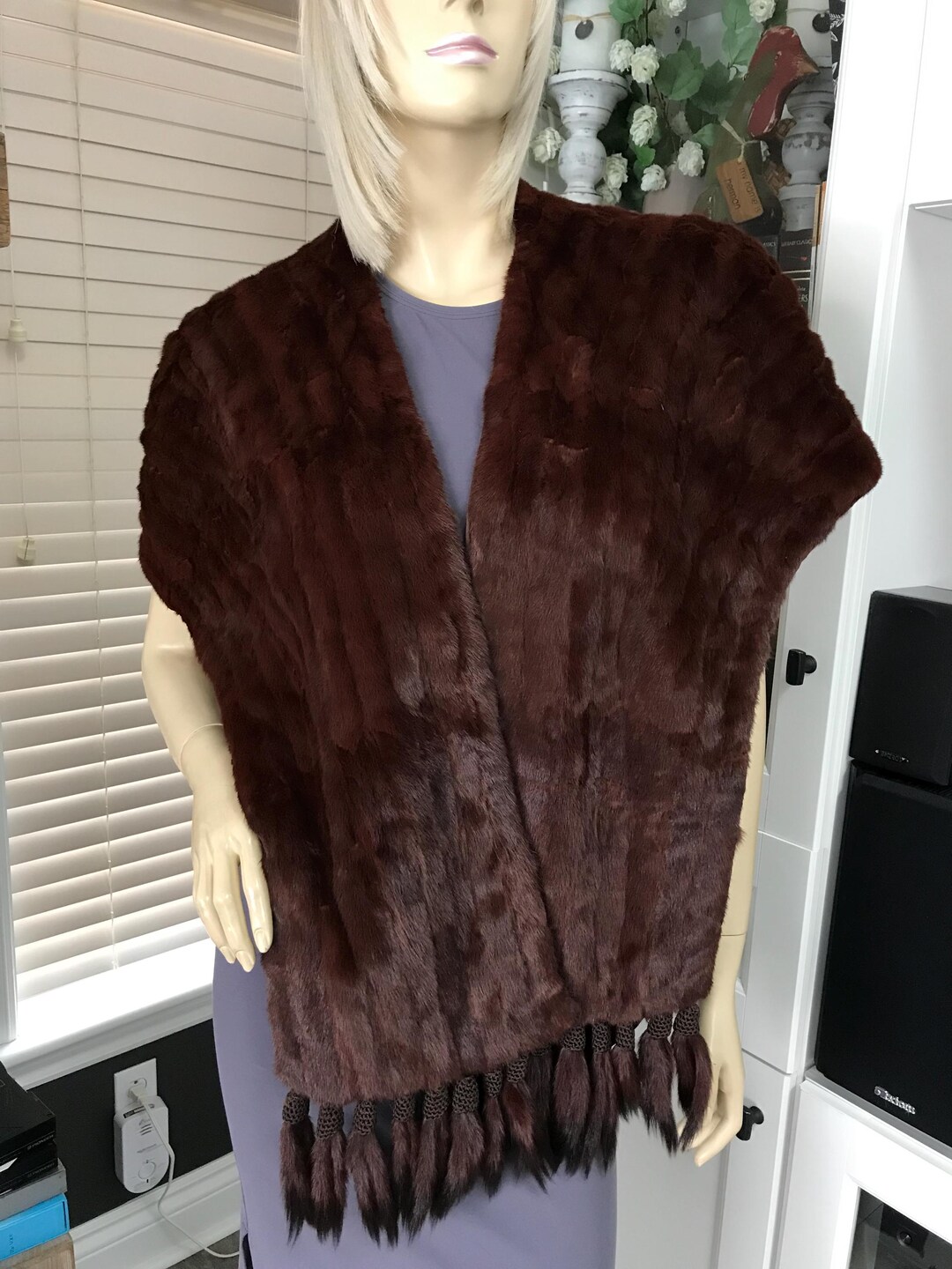 Women Beautiful Authentic ERMINE Fur Shawl Wrap - Etsy
