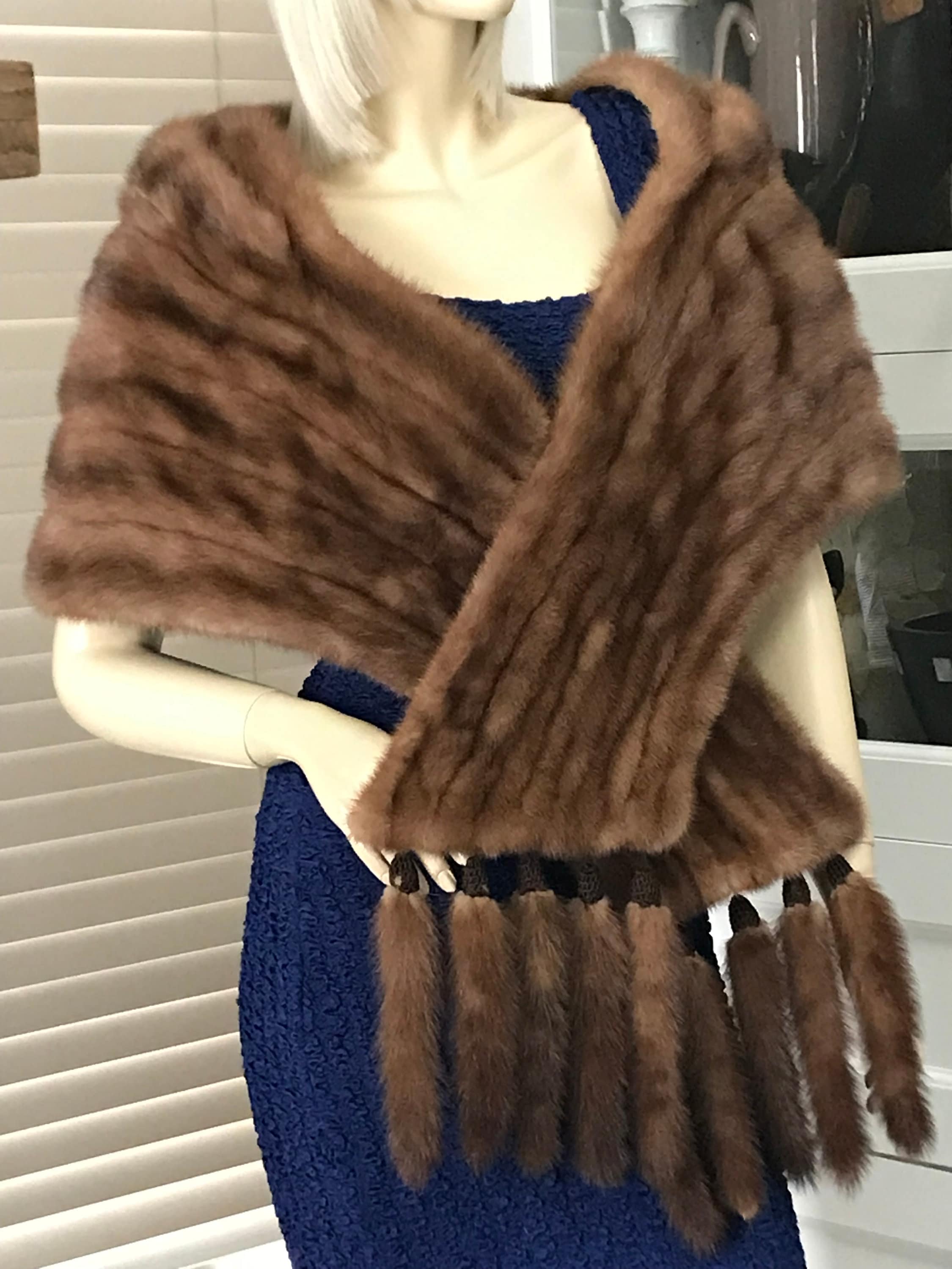 Women Beautiful Authentic Demi Buff MINK Fur Shawl Wrap Cape - Etsy