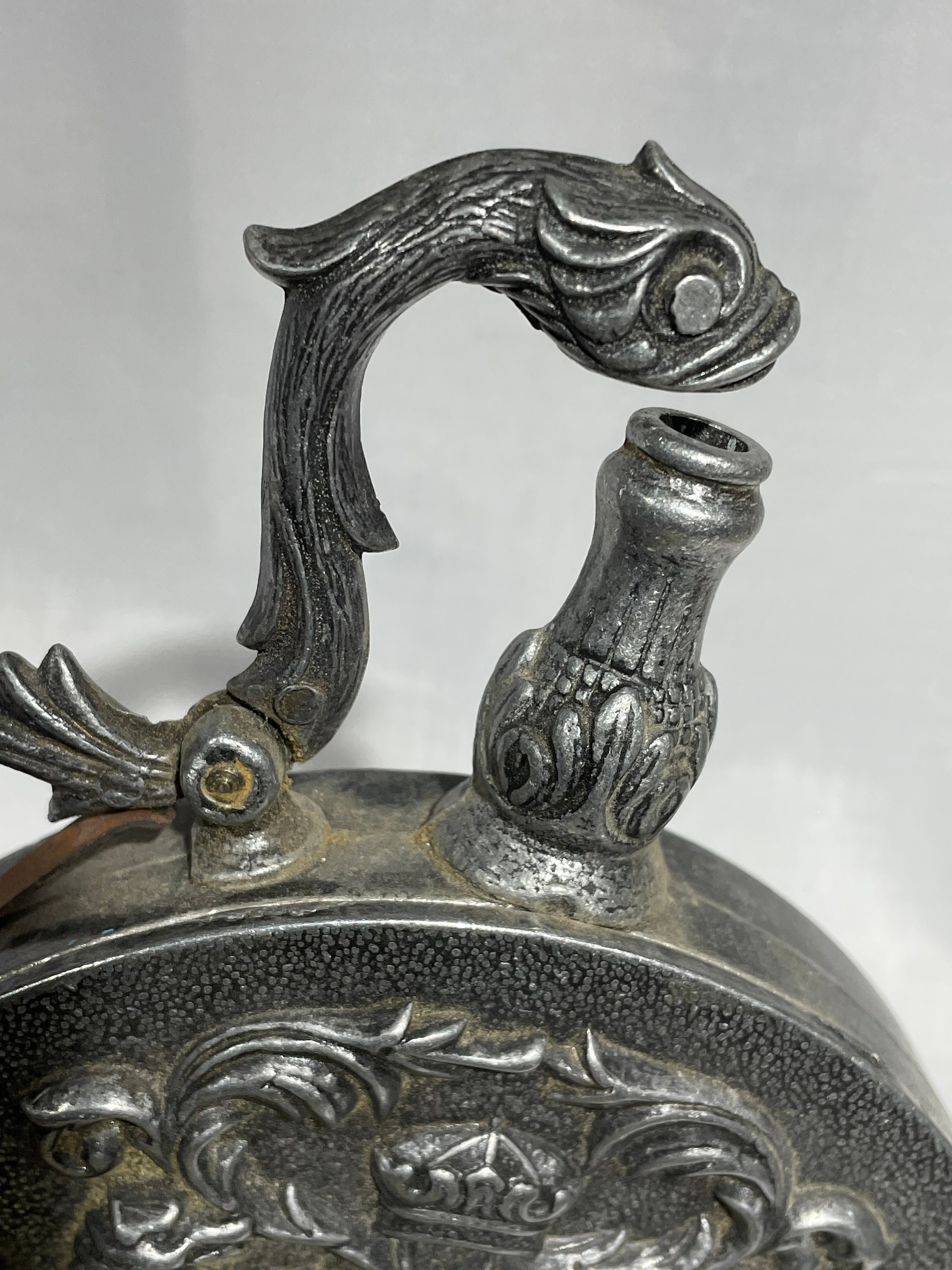 Antique Pewter Gun Powder Flask Collectible Military Memorabilia - Etsy