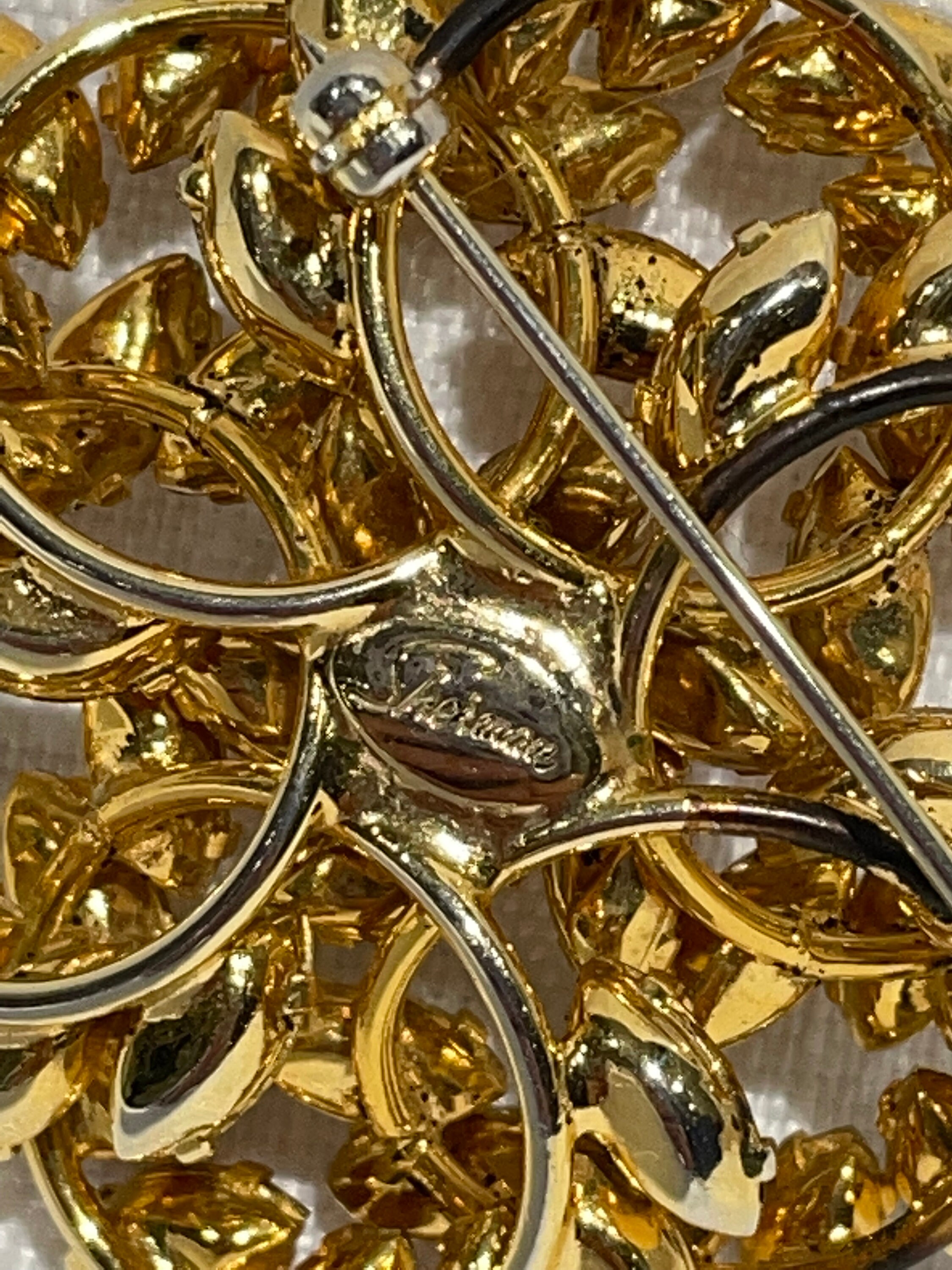 Vintage 1960's Stunning SHERMAN Signed Floral Brooch Pin - Etsy