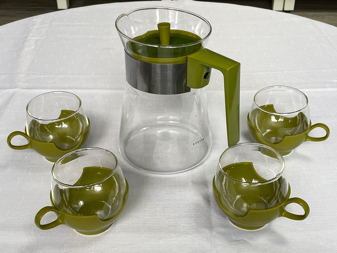PYREX Avocado Green Roly Poly Drinkups snap Coffee - Etsy