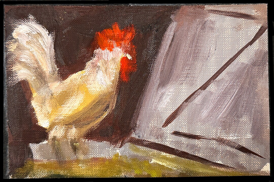 Rooster Study 1 Oil Painting Study - Etsy