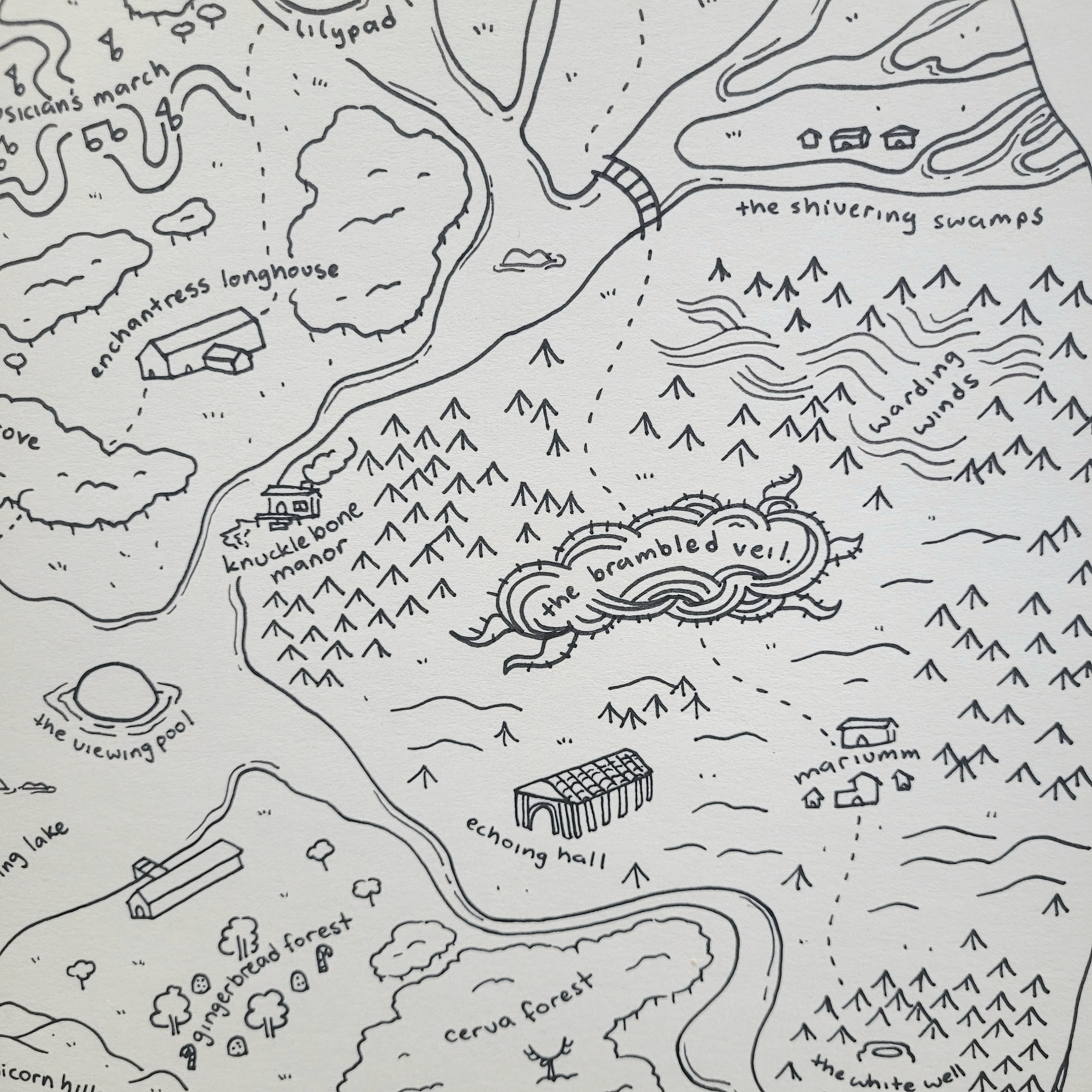 Downloadable Feywild Fantasy RPG Map PDF - Handrawn and Scanned - Etsy