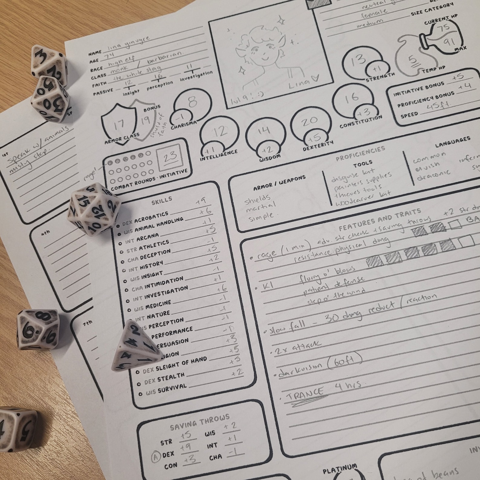 Dnd Character Sheet for 5th Edition Dungeons and Dragons, Printable and PDF - Etsy