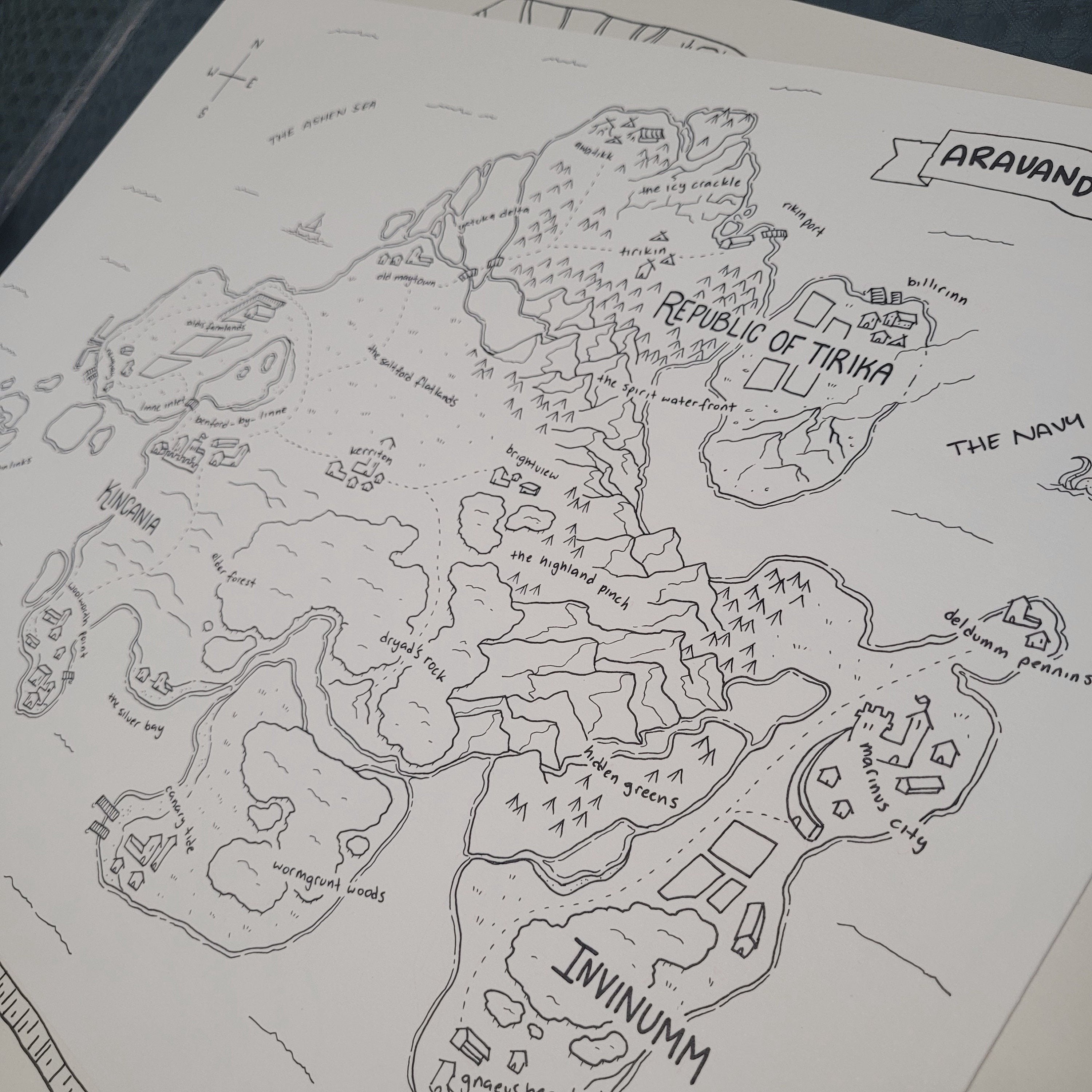 A3 Custom Hand Drawn Fantasy Map for Rpgs - Etsy