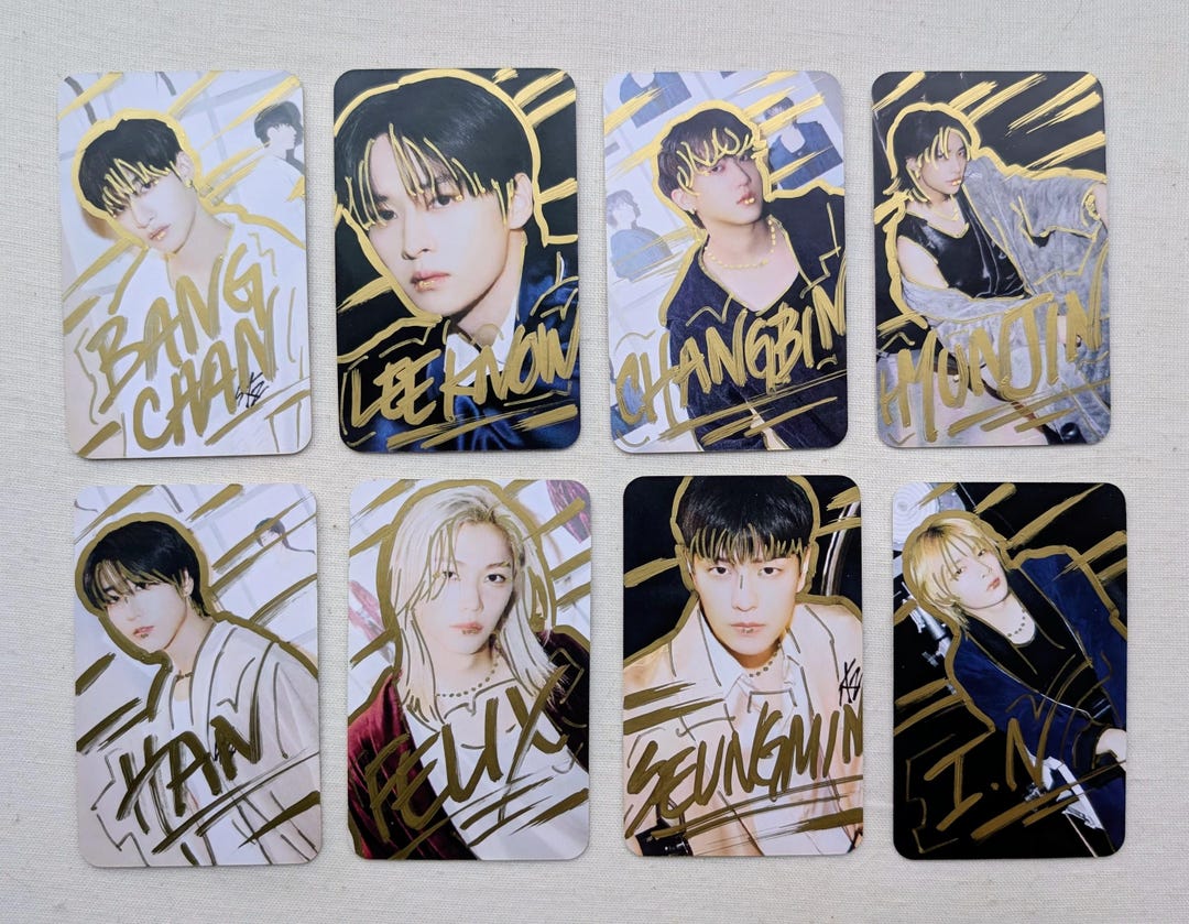 Stray Kids Custom Doodle LOMO Photo Cards | Hand-decorated K-pop SKZ ...