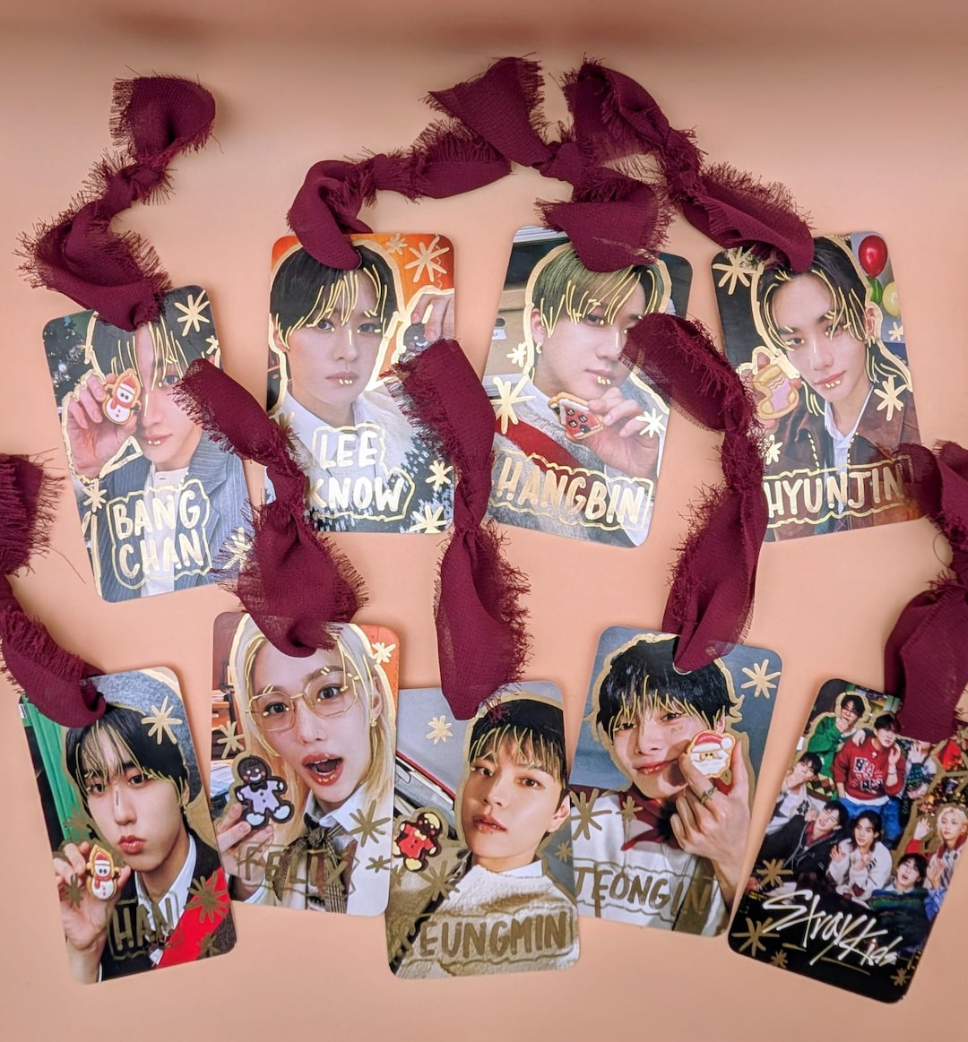SKZ Christmas Stray Kids Custom Doodle Cozy Lomo Photo Card Ornaments ...