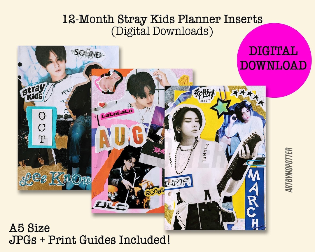 DIGITAL Stray Kids 2025 Planner Inserts - Instant Digital Download - A5 ...