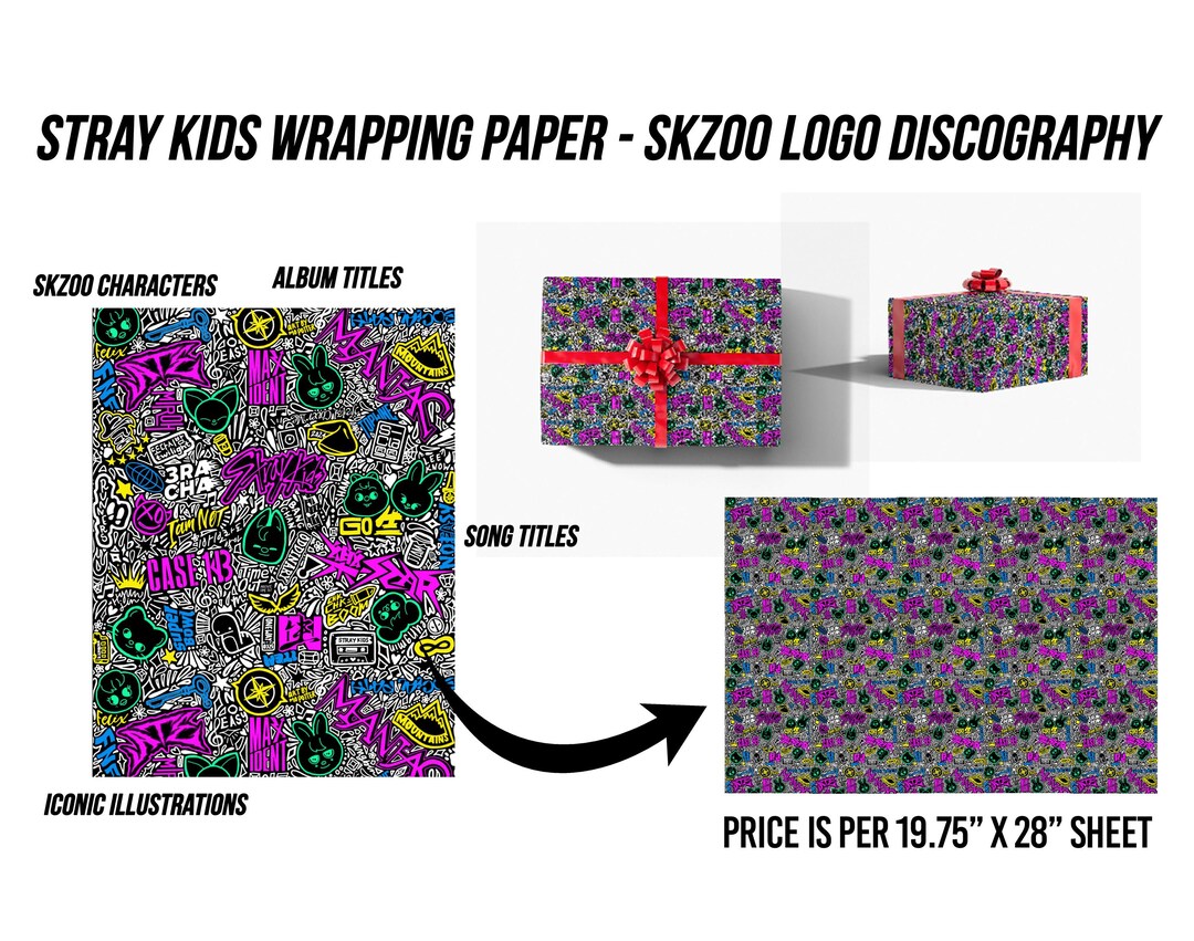 Stray Kids STAY Wrapping Paper | Kpop Gift Wrap | Single Sheet | Stray ...