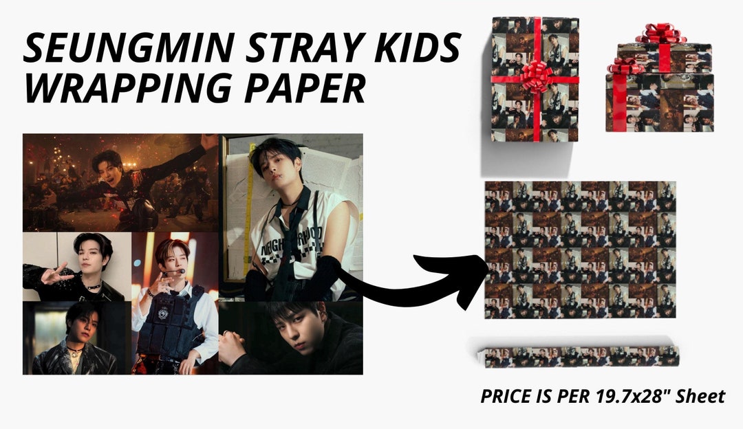 KIM SEUNGMIN Stray Kids Wrapping Paper | Kpop Gift Wrap | Single Sheet ...
