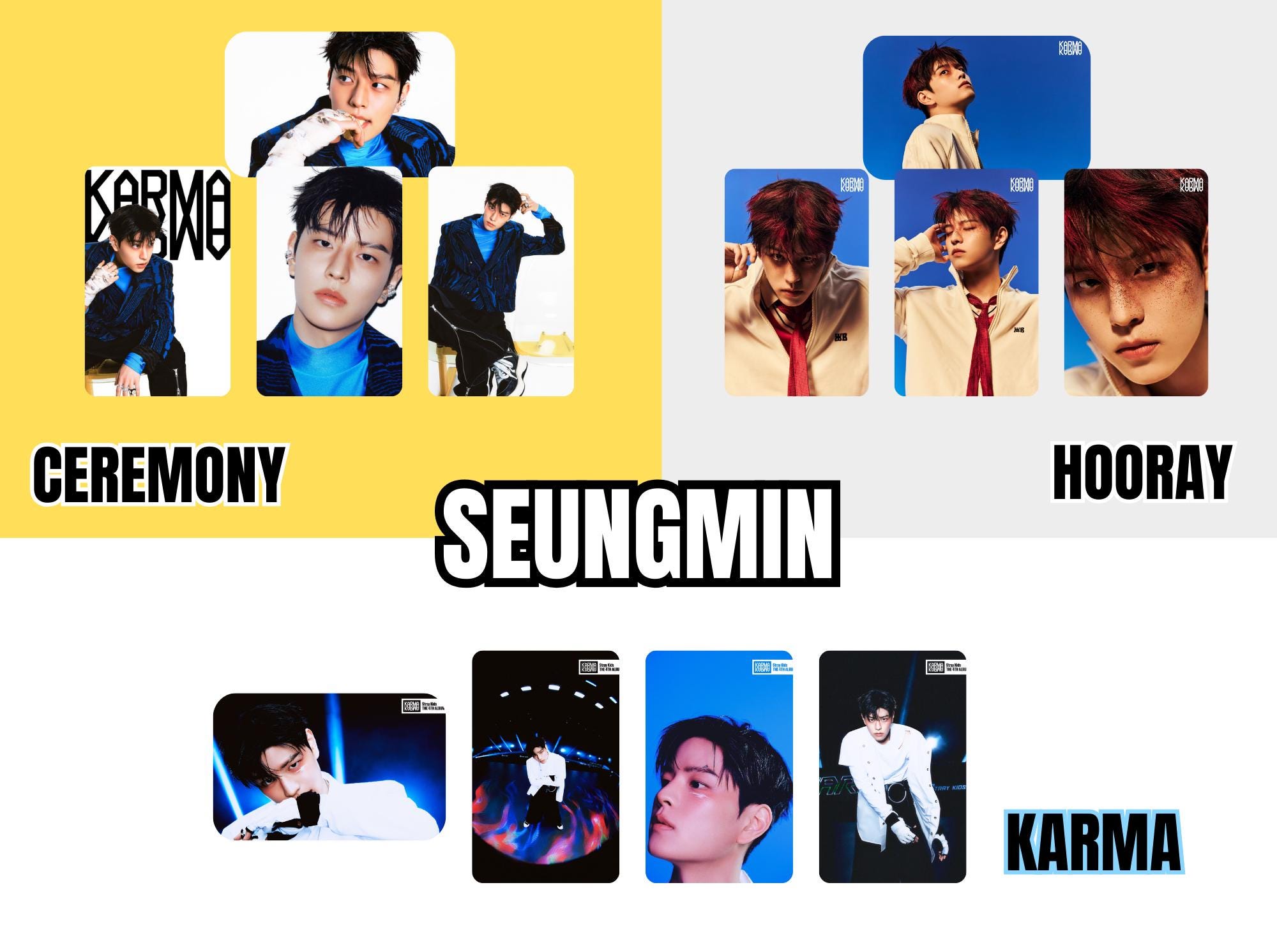 Stray Kids Karma BIAS PACK- Gold Custom Doodle Lomo Photo Cards | Hand ...