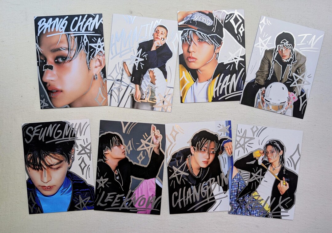 KARMA Stray Kids Postcard CEREMONY Album Inclusion Custom Doodle | Hand ...