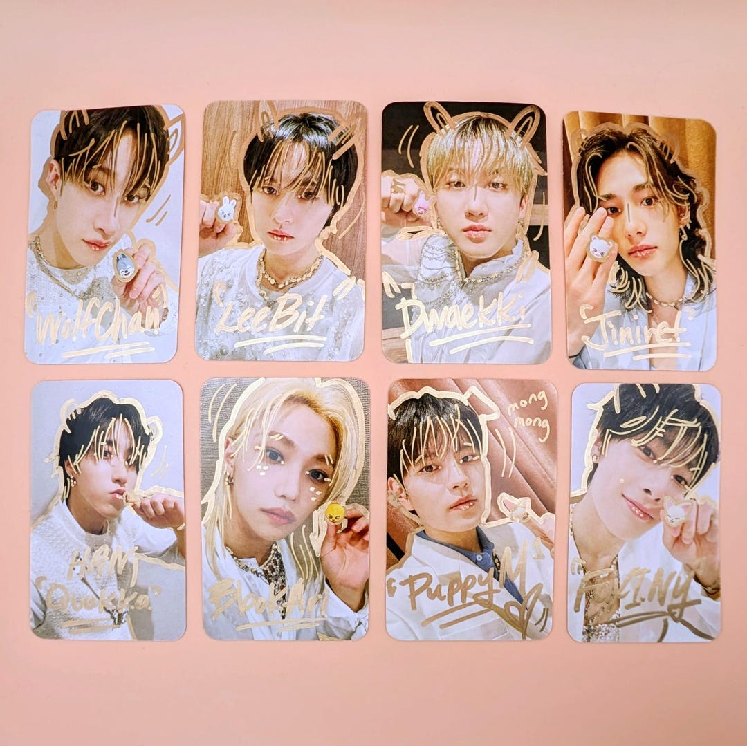 SKZOO Stray Kids Custom Doodle Lomo Photo Cards Cute | Hand-decorated K ...
