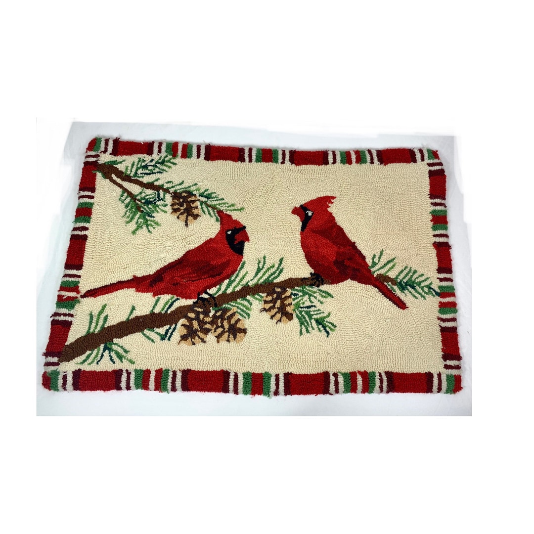 Cardinal Latch Hook Wall Art, Cardinal Wall Hanging, Cardinal Accent ...