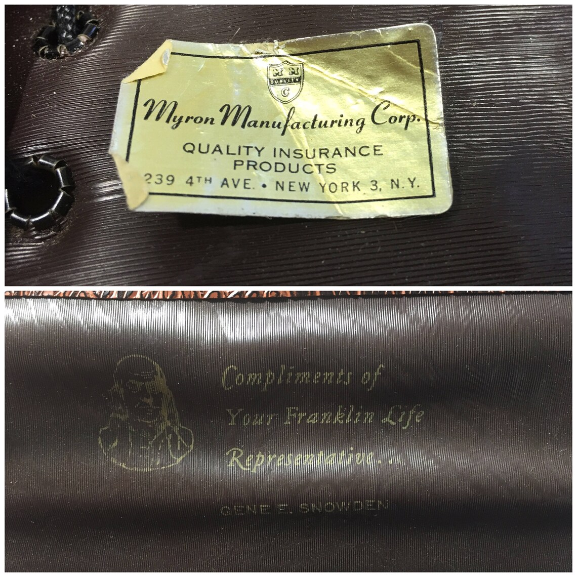 Vintage Insurance Organizer, Life Insurance File Bag, Brown Coupon ...