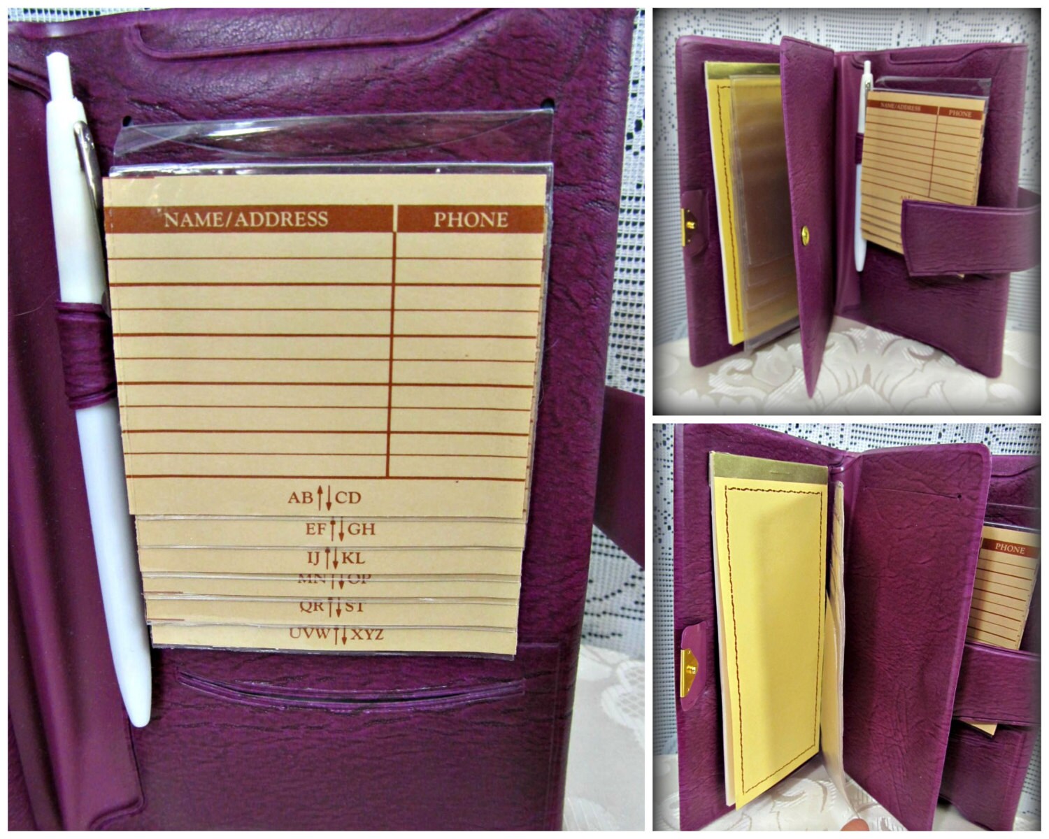 Purple Wallet, Vintage Wallet, Folding Wallet, Checkbook Wallet ...