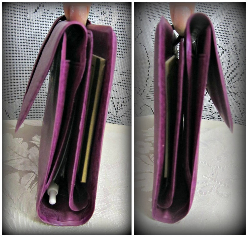 Purple Wallet, Vintage Wallet, Folding Wallet, Checkbook Wallet ...