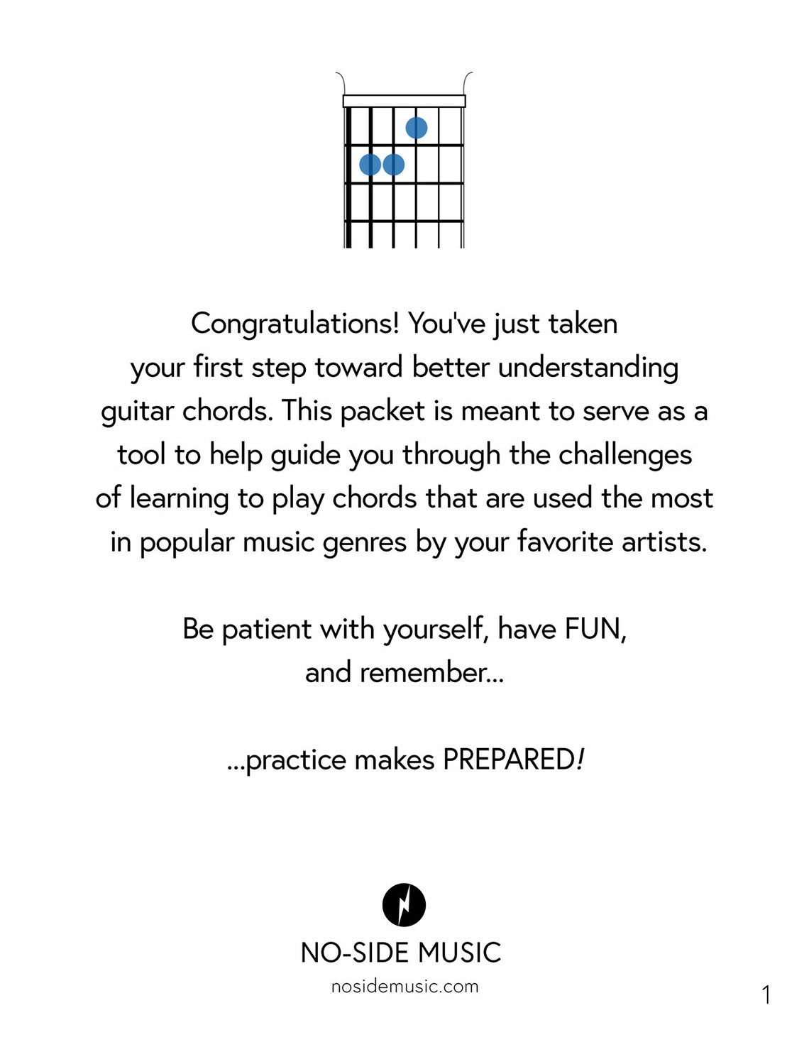 Guitar Chord Packet for Beginners - Digital Download, Printable Packet ...