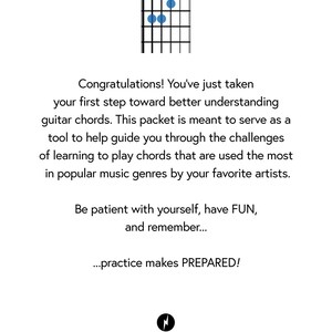 Guitar Chord Packet for Beginners - Digital Download, Printable Packet ...