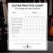 Guitar Practice Chart - Digital Download, Printable Practice Log ...