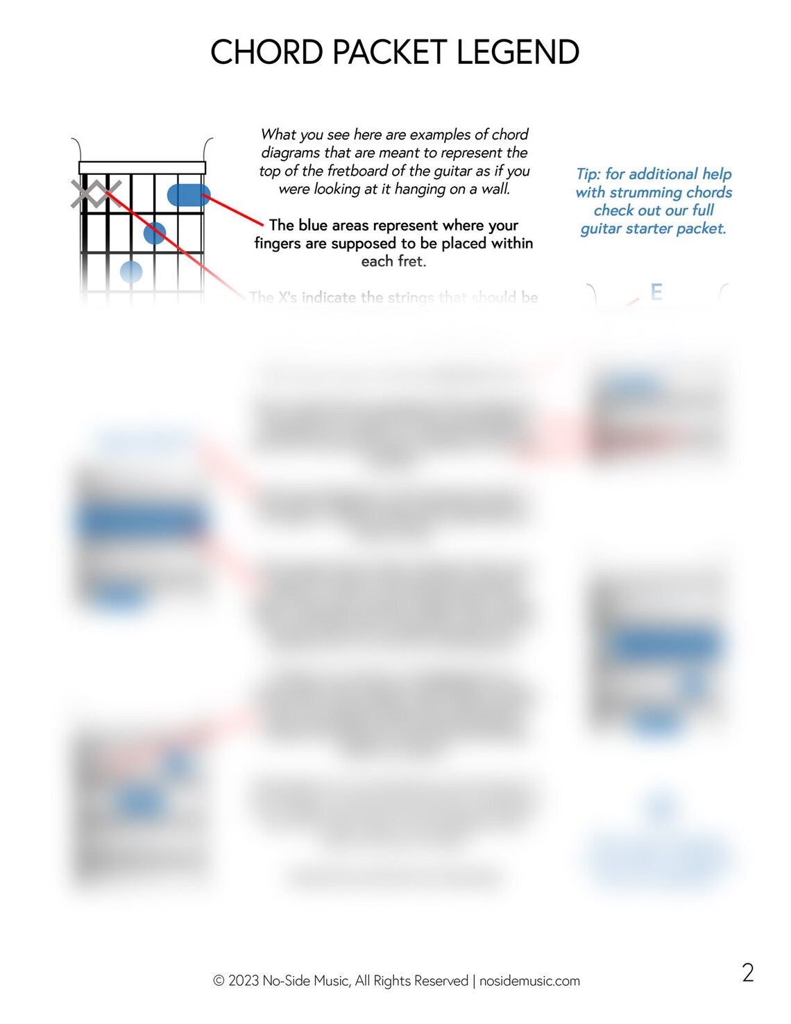 Guitar Chord Packet for Beginners - Digital Download, Printable Packet ...