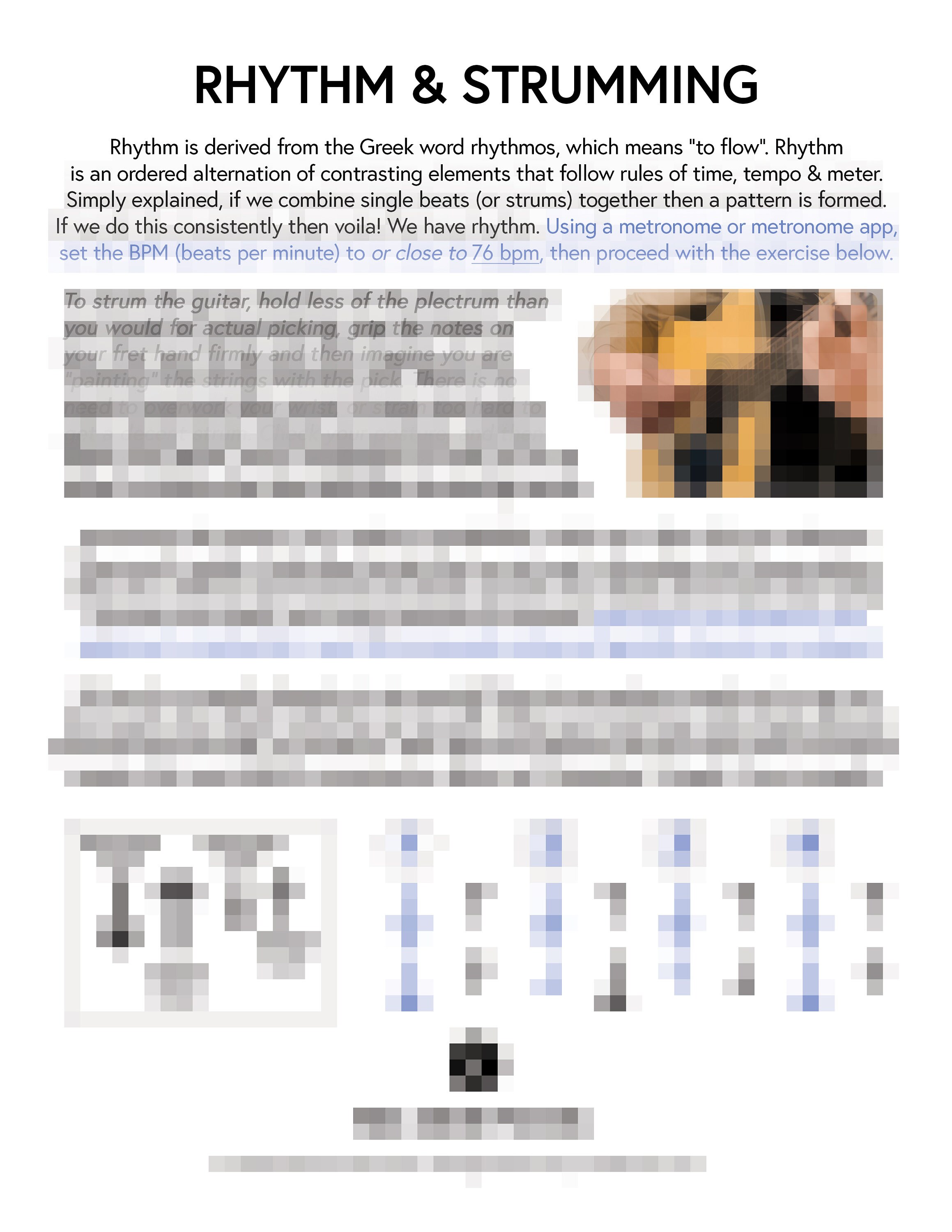 Guitar Starter Packet - Digital Download, Printable Packet, Musical ...